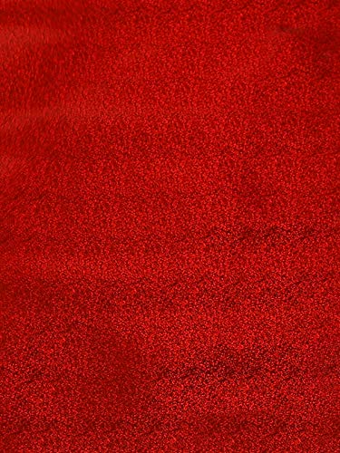 Fabric Empire Small Sparkle RED Vinyl Upholstery Hologram Glossy Fabric 54" Wide Sold by The Yard