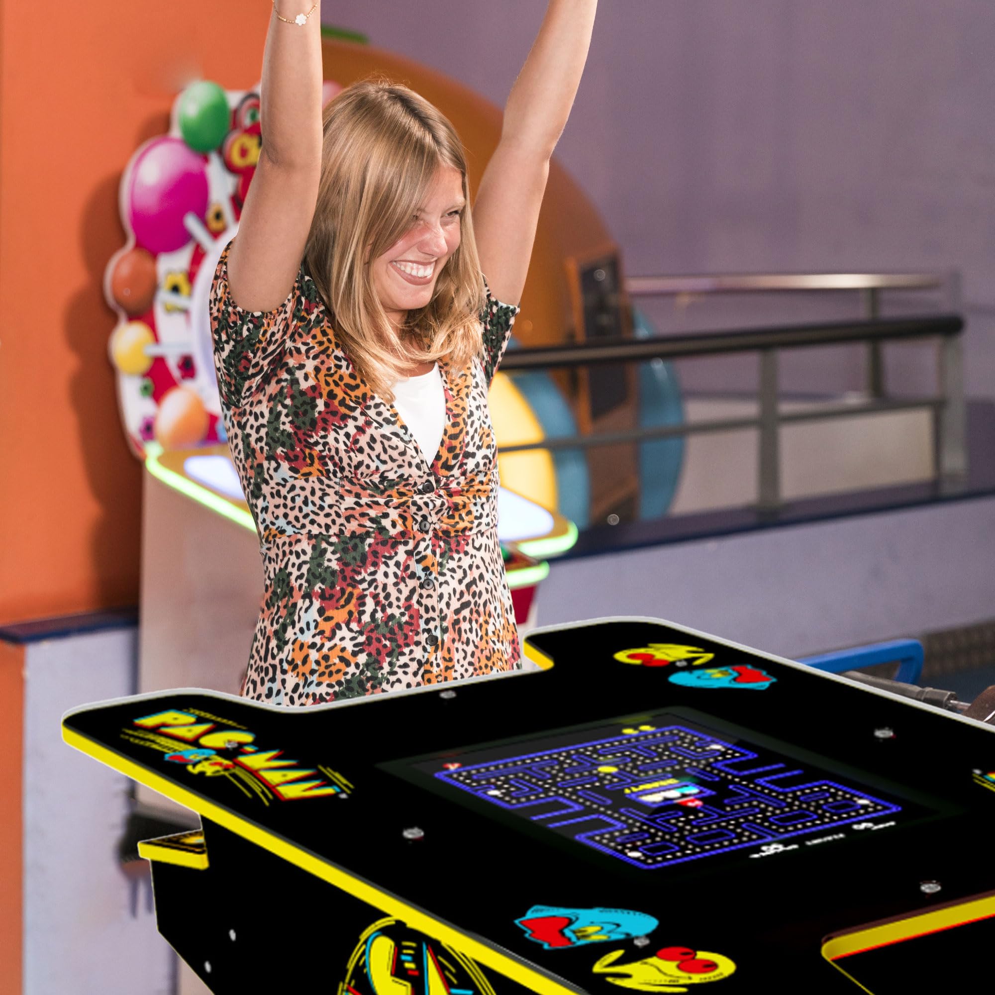 Arcade1Up PAC-MAN Arcade Game Table, Full Home Machine, Black Series Edition