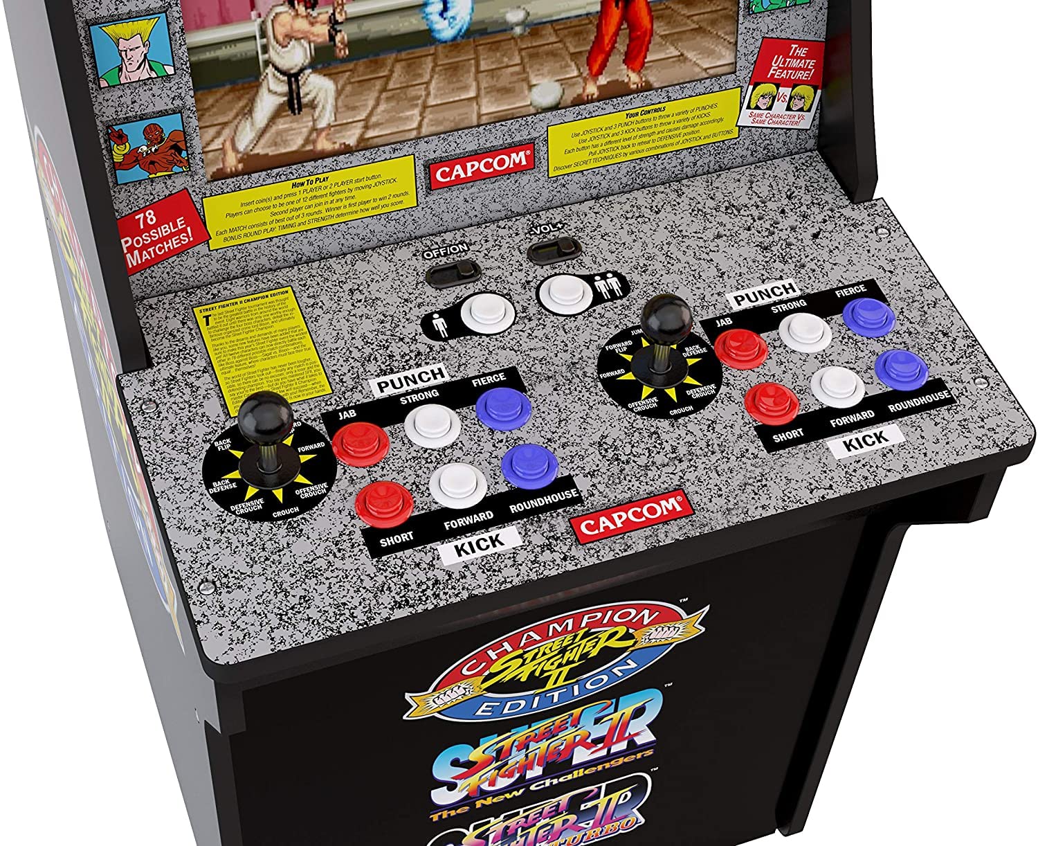 ARCADE1UP Street Fighter 2 - Classic 3-in-1 Home Arcade Cabinet with Licensed Riser