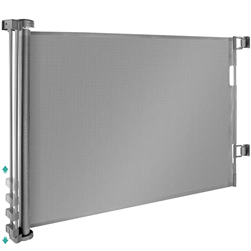 Retractable Baby Gate 65" Dog Gate Mesh Safety Pet Gate Indoor Outdoor Child Safety Baby Gates for Stairs, Doorways, Hallways