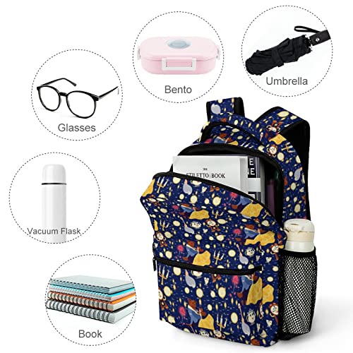AllAnime Beauty Backpack Beast for Girls Boys Women Men School Work Gifts