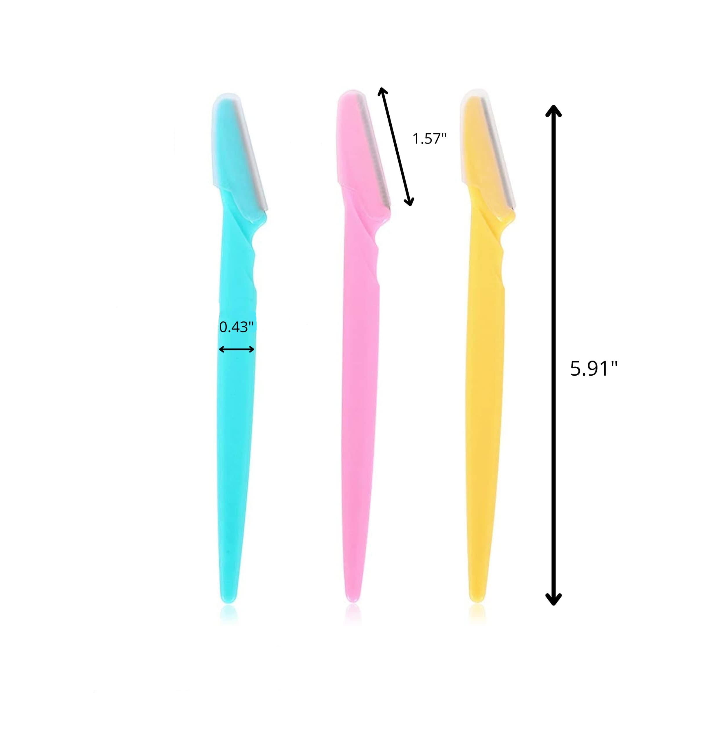 Stacy Talan Eyebrow Razor 18 Pcs Facial Shaver Multipurpose Exfoliating Darmaplane Tool with Precision Cover for Women 6 Packs
