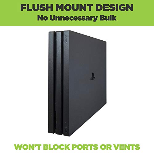 HIDEit Mounts 4P Wall Mount for PS4 Pro - Patented in 2018, Made in USA - White Mount for Playstation 4 Pro to Store Your PS4 Pro on Wall Near or Behind TV