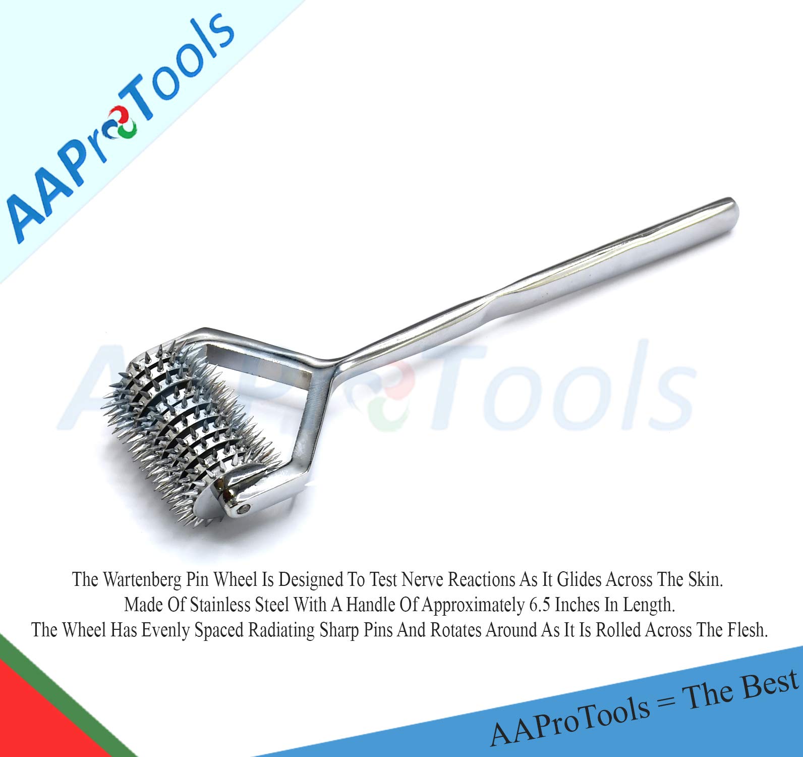 AAProTools Diagnostic NEUROLOGICAL Instruments WARTENBERG Sensory Pinwheel PIN Wheel 10 Head