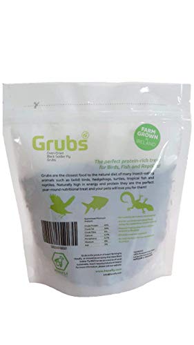 Hexafly Wild Bird Feed (100g Pack) - Dried Calci Worms or Chubby Worms from Black Soldier Fly Larvae