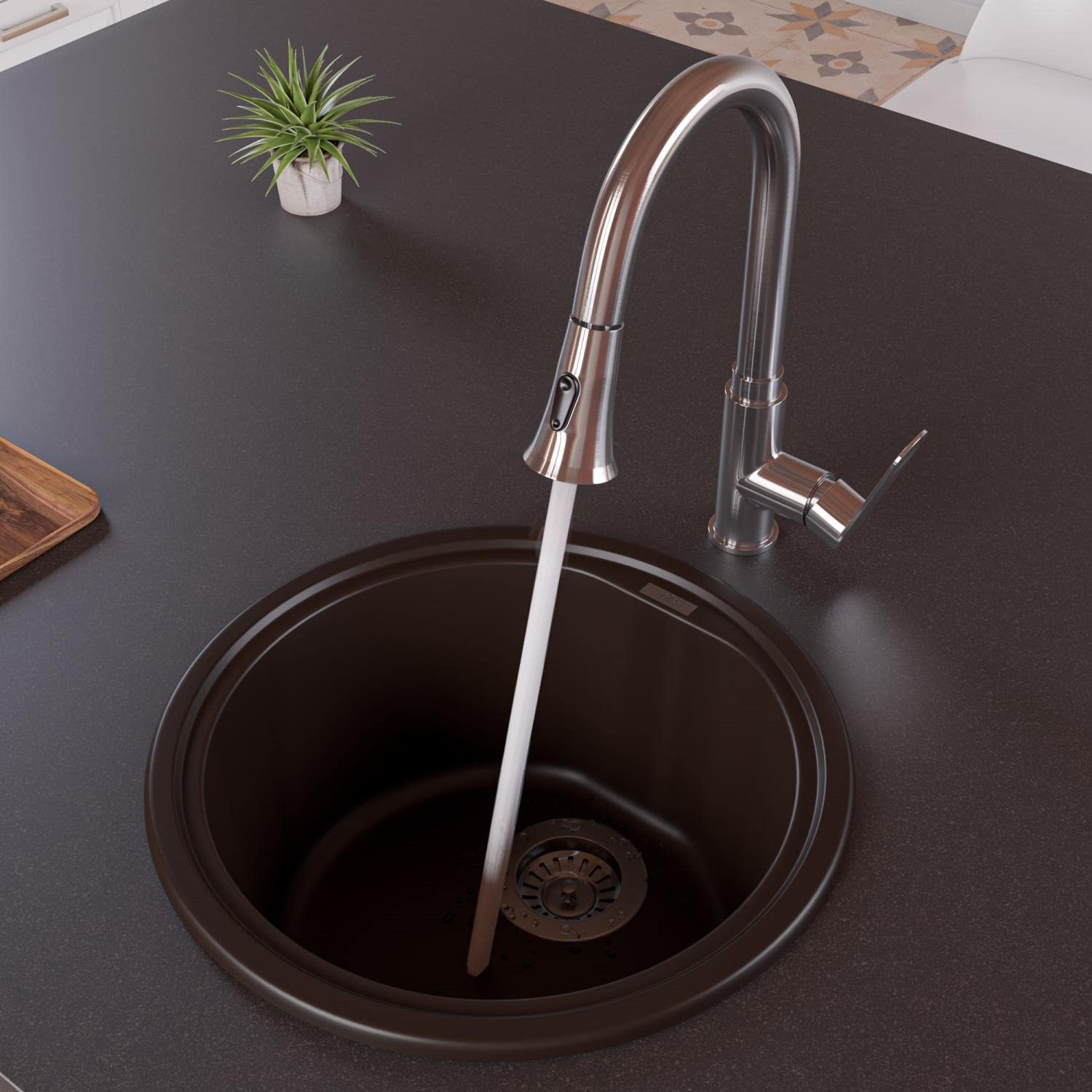 ALFI brand AB1717DI-C Kitchen Sink, Chocolate