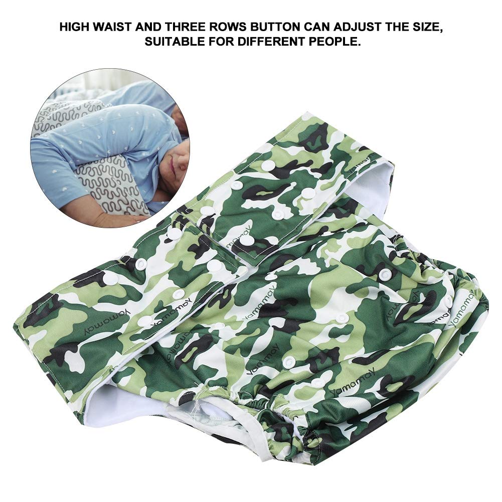 Wytino Washable Diapers,Reusable Adult Diaper Leak Proof Protection, Washable and Reusable Adjustable Breathable Adult Diaper for The Elderly, One Size Fits All(3)