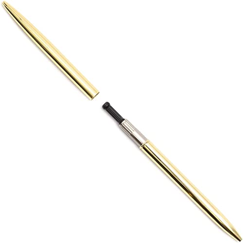 Juvale 12 Pack Gold Ballpoint Pens for Business Students and Teachers, Office Supplies, New Employee Welcome Gift (6.4 In)