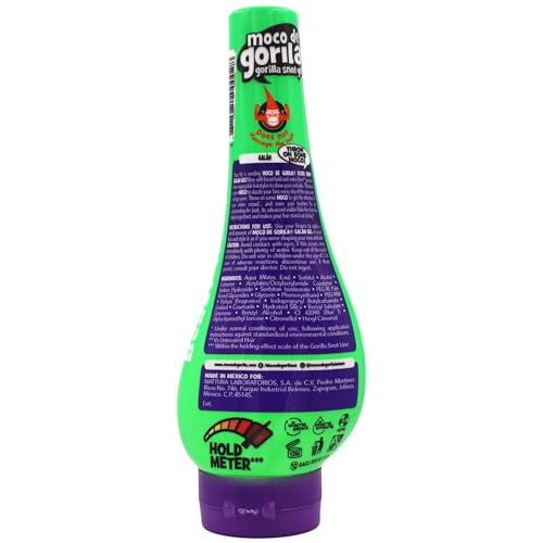 Moco de Gorila Galan Hair Styling Gel, Reactivatable with water, Long-lasting Hold, 3-Pack of 11.99 Oz Each, 3 Squeezable Bottles
