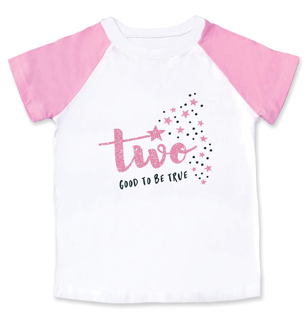 Wild and Happy 2nd Birthday Party Tee Shirt for 2 Year Old Little Girls, Size 2T