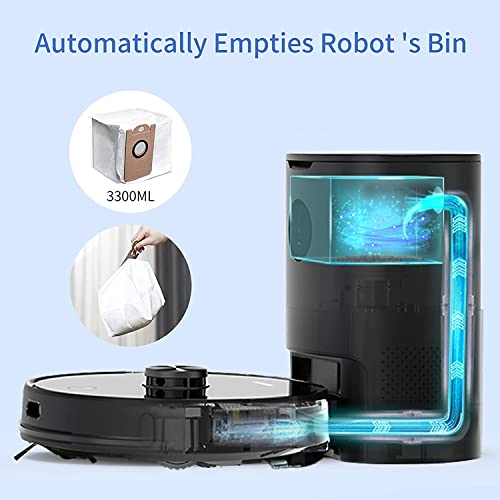 AIRROBO Robot Vacuum and Mop Combo, Self-Empty Robotic Vacuum, 2700Pa Strong Suction, Lidar Navigation, Smart Mapping,250Min Runtime, Work with Alexa and Google Assistant, T10+