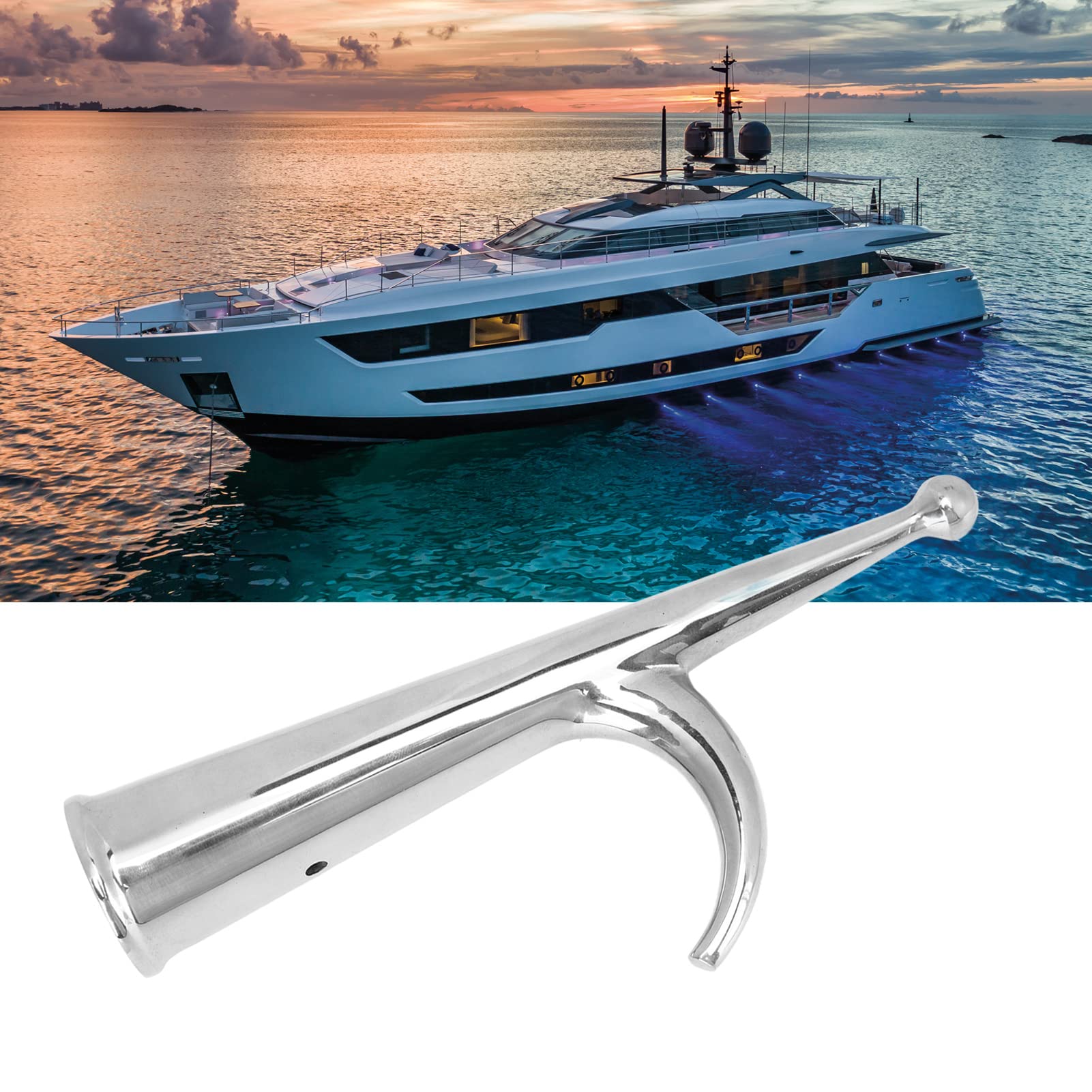 28mm Marine Boat Hook Head,Boat Deck Hardware 316 Stainless Steel Boat Hook Replacement for Mooring Yacht Boat Kayak Sailing Dock Anchor Hardware Accessories