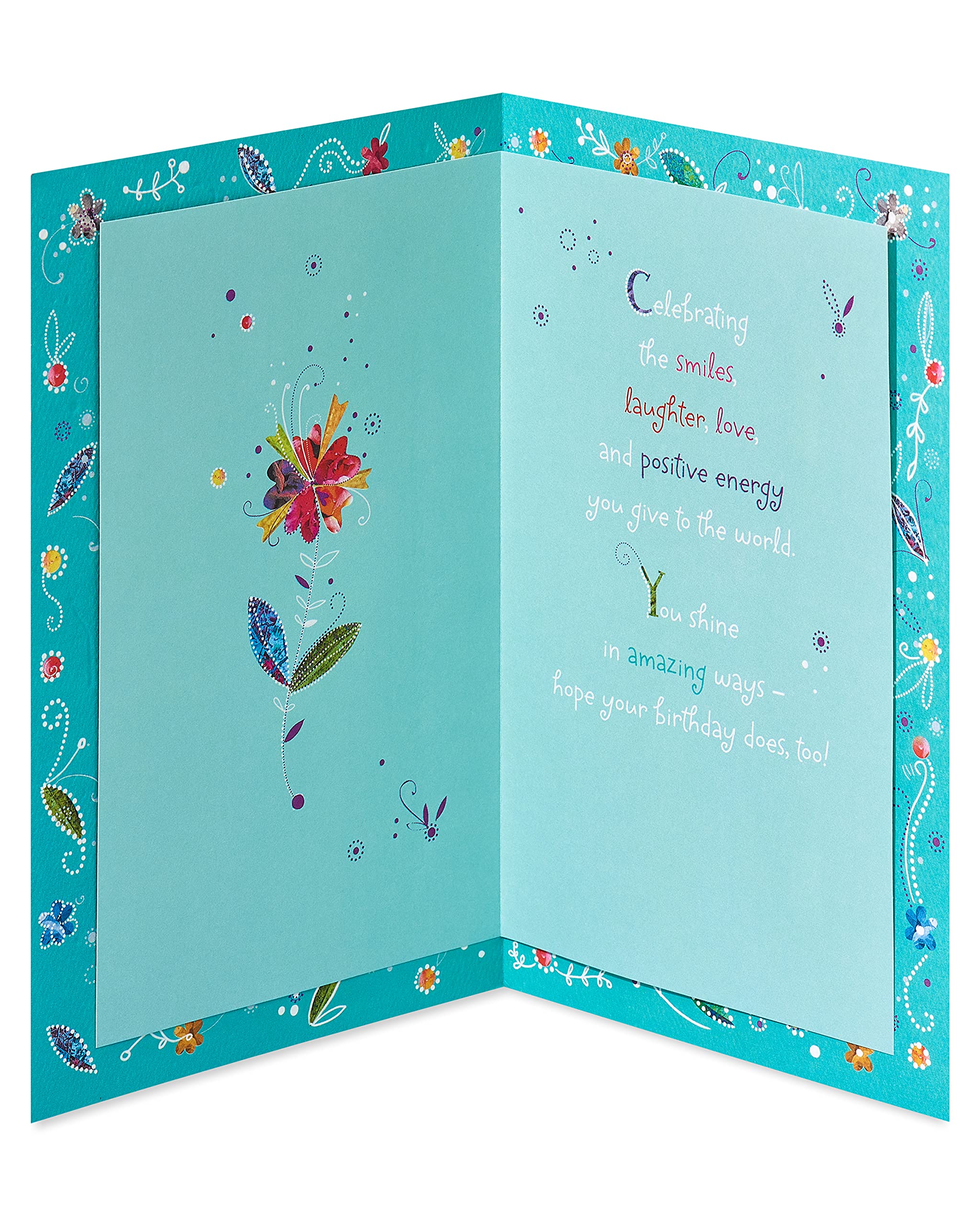 American Greetings Birthday Card for Her (Floral Happy Birthday)