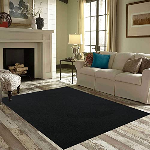Bright House Solid Color Area Rug Black - 2' x 3'