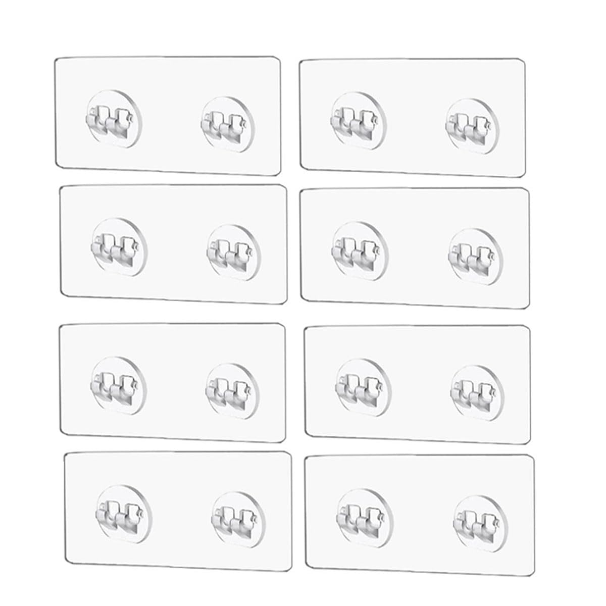 24 Pcs Shower Caddy Adhesive Replacement,Adhesive Hooks,Strong Transparent Adhesive,Shower Shelf Adhesive for Soap Holder, Bathroom Storage Shelves, Kitchen Racks (10Pack)