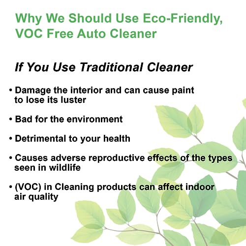 All Mighty Green Eco-Friendly Car Interior Surface Cleaner with Acid Free Formula, Vehicle Interior Surface Cleaning Spray w/UV Protection for Leather, Vinyl, Plastic, Glass and More, 24 Oz - 2 Pack