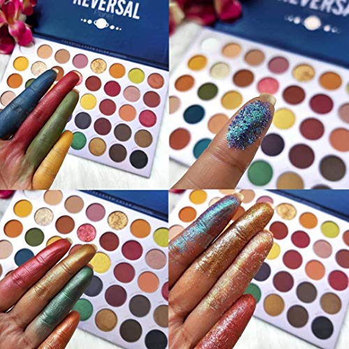 MYUANGO Reversal Planet Eyeshadow Palette - 40 Shades Matte Shimmer Glitter Makeup Palette for Beginners - Waterproof, Blendable, Long-Lasting - Cruelty-Free