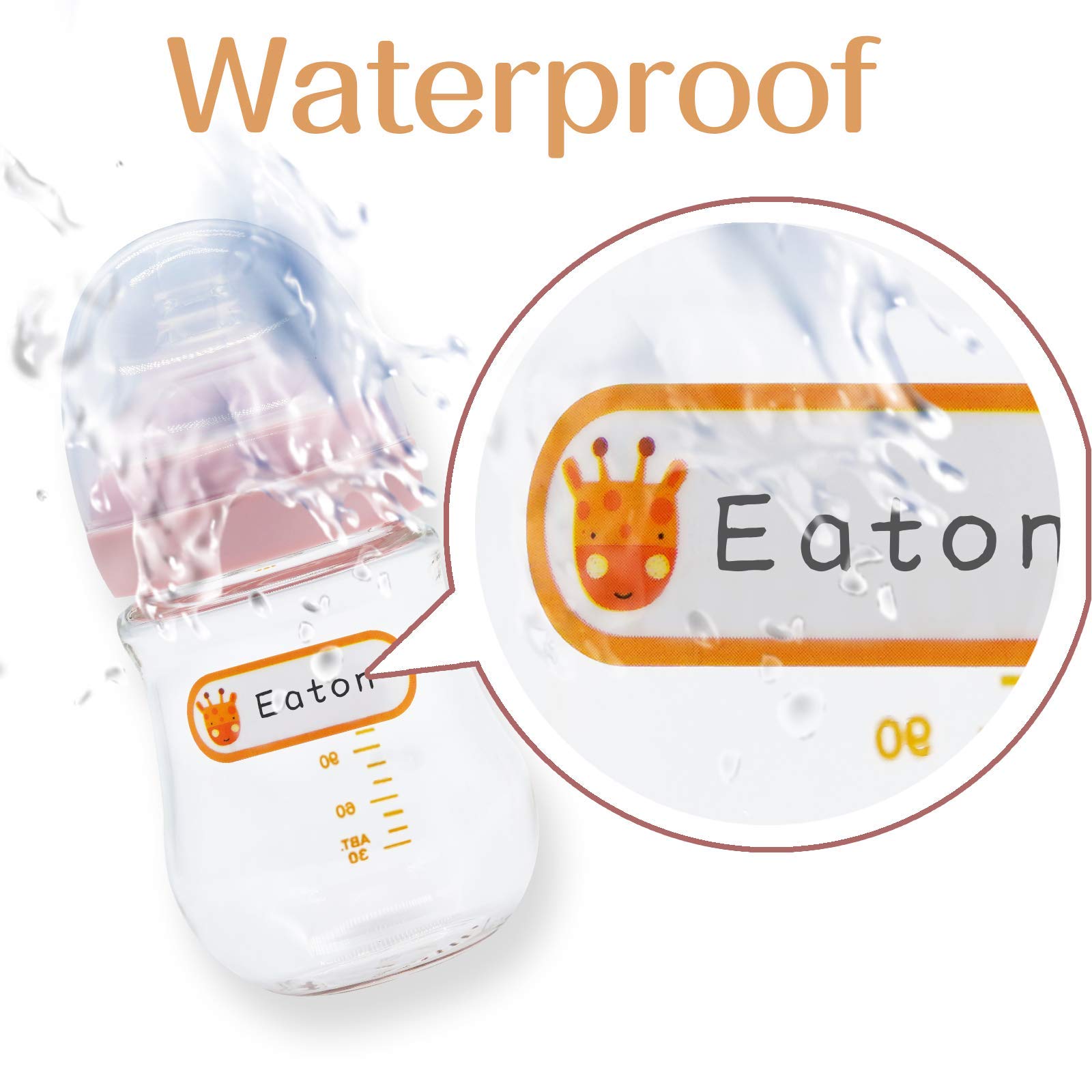 Name Labels for Kids ,Bottle Labels,Write-on Personalized Label for Kids,Adhesive Labels Sticker for Organization,Pack of 160 Handwritten Waterproof Name Sticker