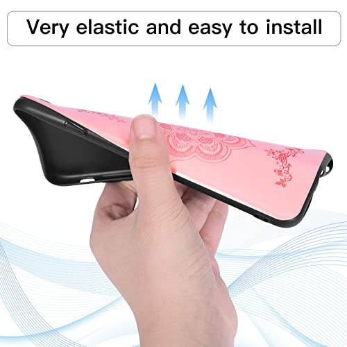 Asuwish Compatible with LG V60 ThinQ V60ThinQ 5G G9 Thin Q Case and Tempered Glass Screen Protector Thin Slim Soft TPU Flower Leather Cell Phone Cover for LGV60 V 60 60ThinQ 60V Women Rose Gold