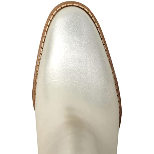 CHARLES BY CHARLES DAVID Women's Shopper Leather Block Heel Bootie Gold 8