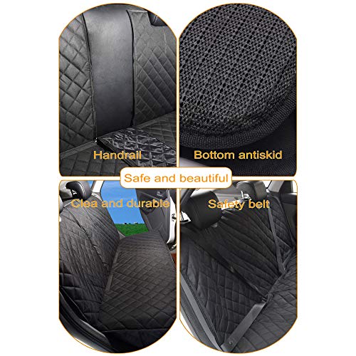 JSTHT Dog Seat Cover, 100% Waterproof Pet Seat Cover,Bench Car Seat Cover Protector Scratch Proof Nonslip Durable Soft Pet Back Seat Covers for Cars Trucks & SUVs