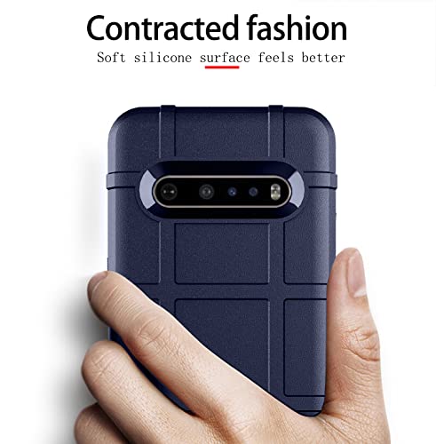 Asuwish Phone Case for LG V60 ThinQ V60ThinQ 5G G9 Thin Q with Tempered Glass Screen Protector Cover and Cell Accessories Rugged Hybrid Protective Hard Mobile LGV60 V 60 60ThinQ 60V Women Men Blue