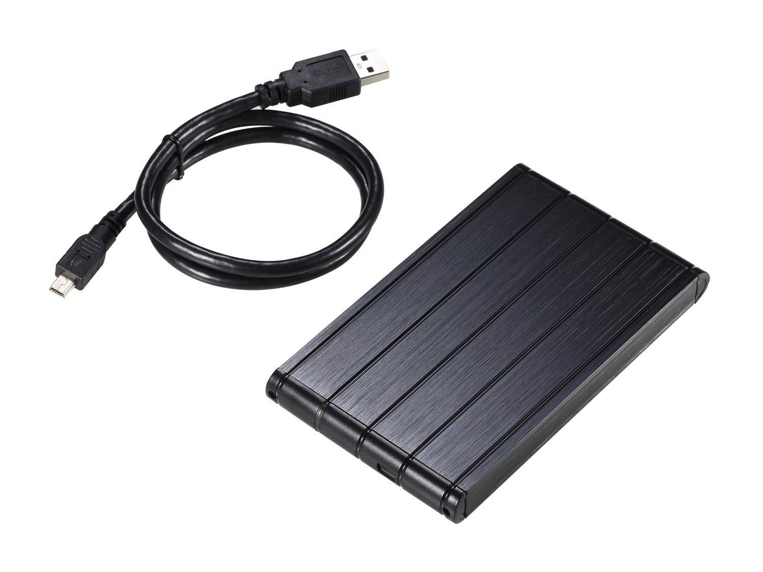 BIPRA USB 3.0 Ultra Slim Hard Drive Enclosure Case for 2.5" SATA Hard Drive Stylish Design GD25603 (Black_GD25603)