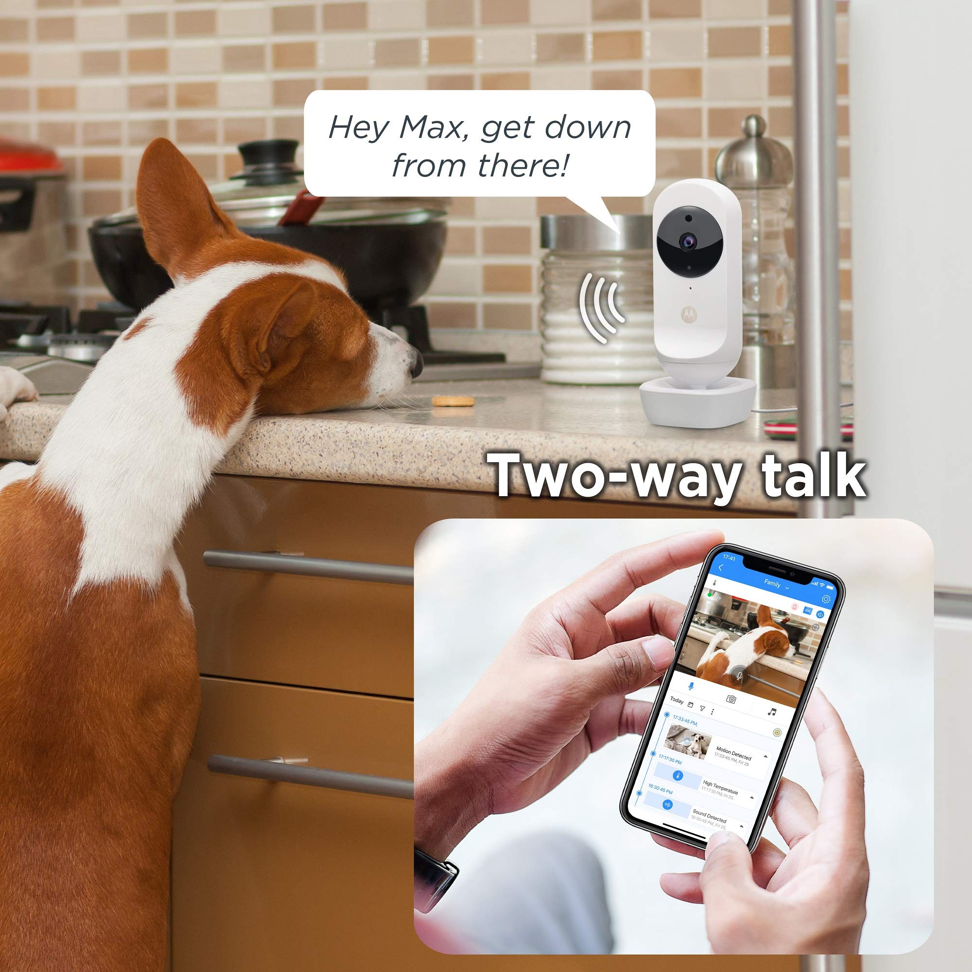 Motorola Connect20-2 Video Baby Monitor with Two Cameras β 4.3" Parent Unit and Wi-Fi Viewing for Baby, Elderly, Pet - 2-Way Audio, Night Vision, Temperature Sensor, Digital Zoom