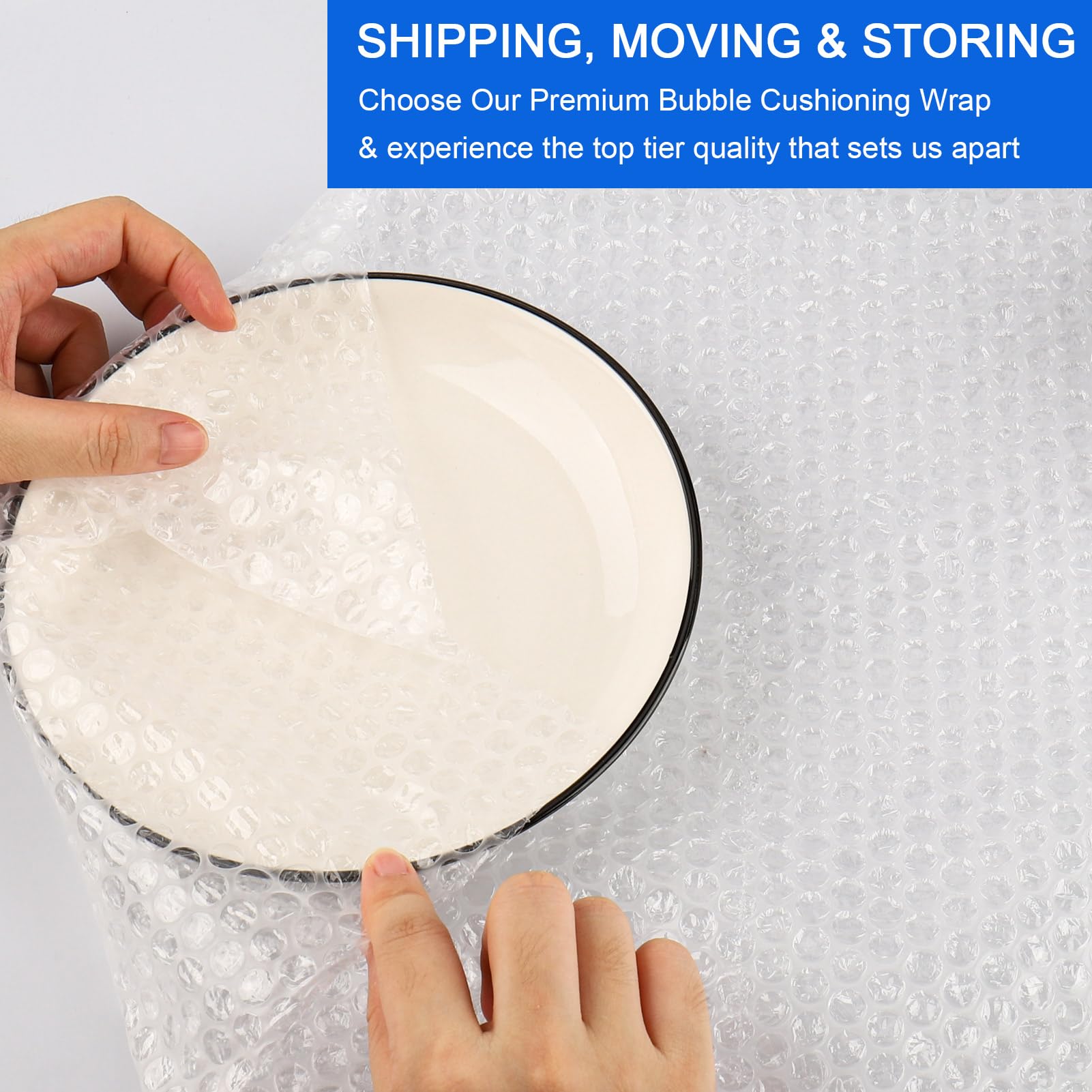 2-pack Bubble Cushioning Wrap Rolls, 3/16" x 12" x 72' ft Total Bubble Packing Wrap,Cushioning Rolls Packing Supplies Perforated Everv 12 ",with 20 Fragile Stickers for Packing Moving Shipping