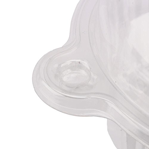 Individual Cupcake Container, 400Pcs Single Cupcake Muffin Dome Holders Plastic Cupcake Box Dome Pod, 17.7 x 9.4 x 4.3 inch