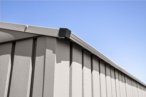 Arrow Shed Elite 6' x 4' Outdoor Lockable Steel Storage Shed Building with Pent Roof, Cool Grey