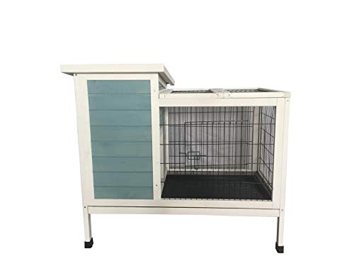 Seny Wooden Rabbit Hutch Bunny Cage Bunny Hutch W38 x D22.5 x H34