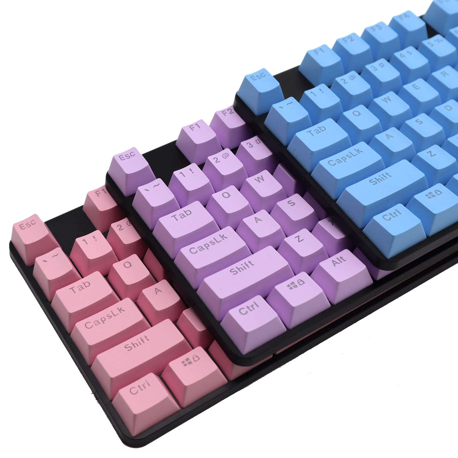 OCUhome 104Pcs Purple Keycaps, PBT Keycaps, Key Caps Backlight Keyboard Accessory ABS Universal OEM Keycaps Replacement for Mechanical Gaming Keyboard