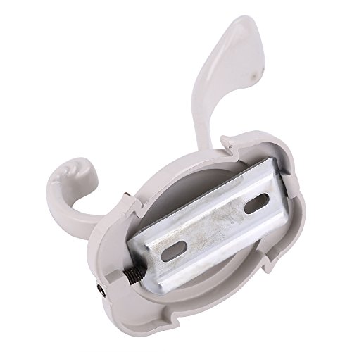 Fdit Bathroom Retro Zinc Alloy Wall Mounted Hooks Towel Clothes Coat Hat Door Hooks Wall Mounted Coat Hanger(Ivory White)