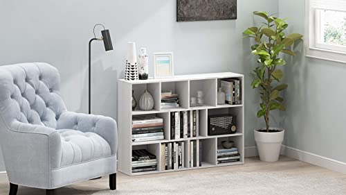 Furinno Luder Bookcase / Book / Storage , 11-Cube, White