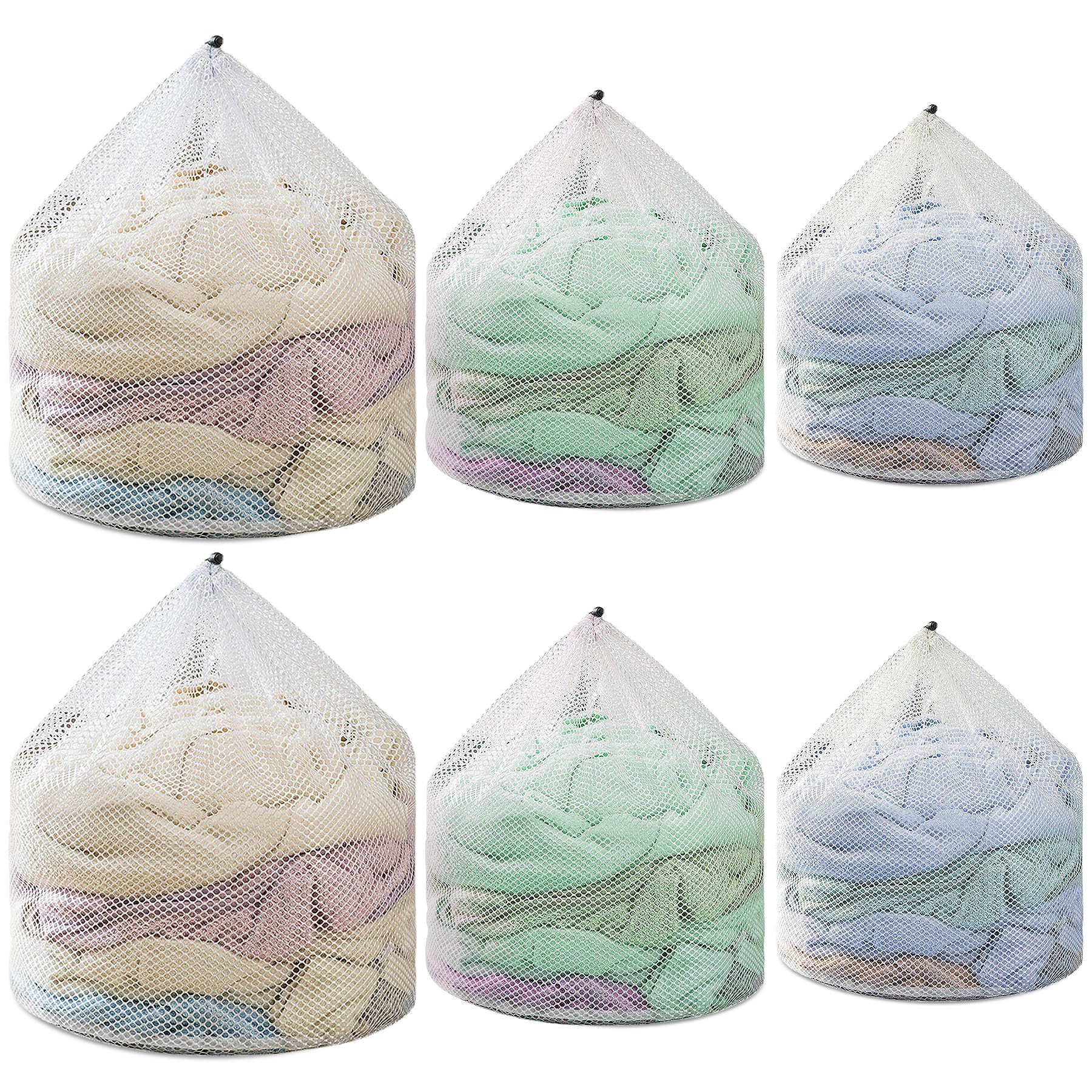 3Pcs Laundry Mesh Wash Bags, Drawstring Net Laundry Bag for Washing Machine, Mesh Laundry Wash Bags for Home Dorm Hotel Travel Use