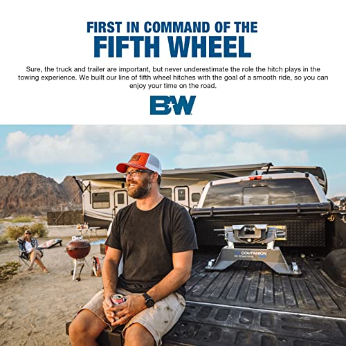 B&W Trailer Hitches Companion OEM Slider Fifth Wheel Hitch - Compatible with Ram OEM Puck System - RVK3670