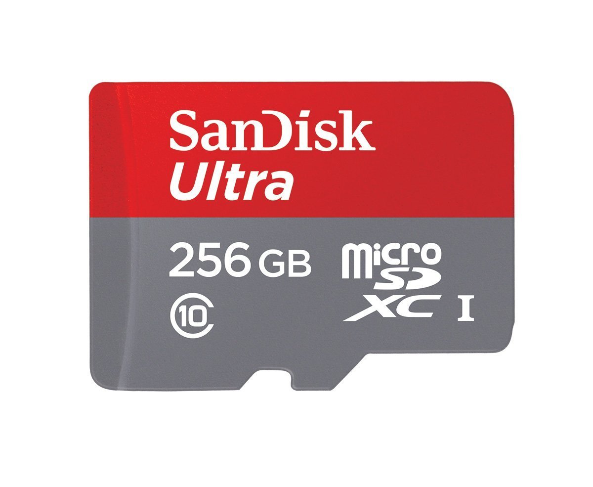 256GB SanDisk Ultra UHS-I Class 10 90mb/s MicroSDXC Memory Card works with Samsung Galaxy S8, S8 Plus, S8 Note, S7, S7 Edge, Cell Phones with Everything but Stromboli Memory Card Reader
