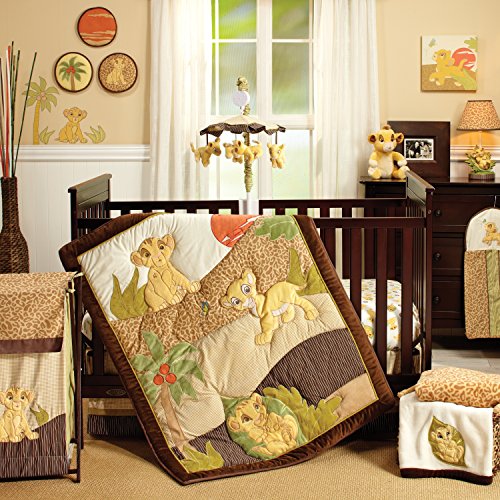 Disney Lion King Simba's Wild Adventure Super Soft Appliqued Baby Blanket, Ivory, Brown , 30x40 Inch (Pack of 1)