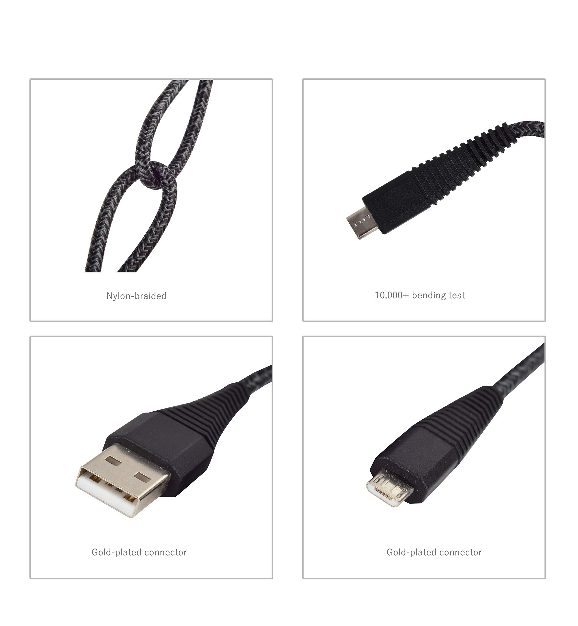 Micro USB Fast Charging Cable, USB A to Micro USB, Premium Android Cord Charger for Cell Phones