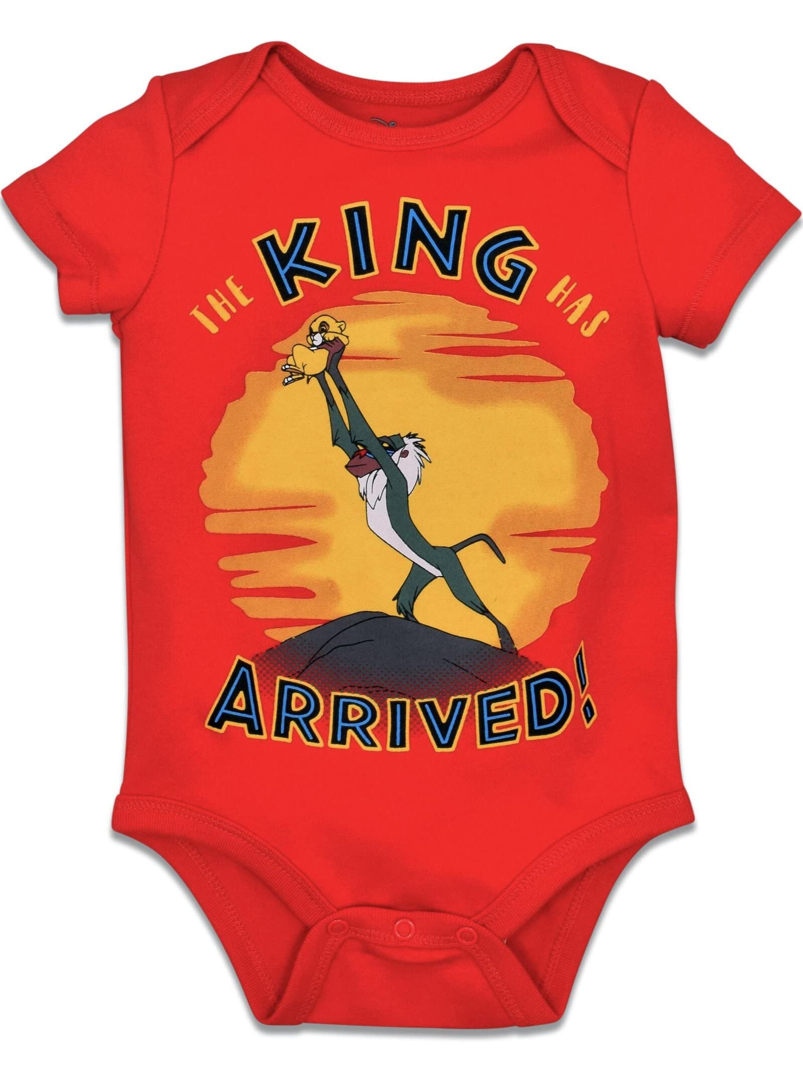 Disney Lion King Newborn Baby Boys 5 Pack Short Sleeve Bodysuits Lion King 3-6 Months
