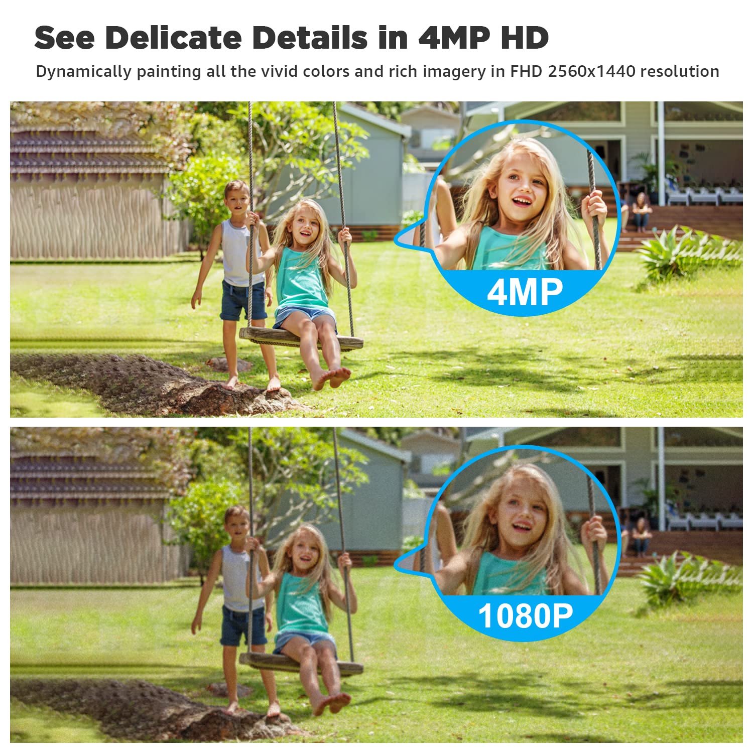 2K Solar Security Camera Wireless Outdoor, DIHOOM 4MP Spotlight WiFi Camera Battery Powered IP Camera AI Motion Detection, 2-Way Audio Video Surveillance Camera for Home Security Siren Alarm