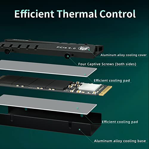 fanxiang S770 2TB PCIe 4.0 NVMe SSD M.2 2280 Internal Solid State Drive, Configure DRAM Cache, with Heatsink, Up to 7300MB/s, Perfectly Compatible with PS5