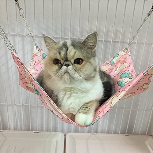 Ferret Cat Hammock Bed for Cage 100% Handmade Pet Canvas Hammocks for Small Animals, Kitten, Guinea Pig, Bunny, Rabbit, Rat Comfortable Hanging Bed, Soft Sleepy Mat Pad for Sleeping and Resting