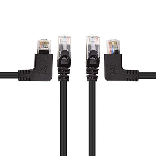 Cable Matters 10Gbps Combo-Pack 90 Degree Cat 6, Cat6 Right Angle Ethernet Cable 5 ft (90 Degree + 270 Degree Right Angle Cat6 Cable)