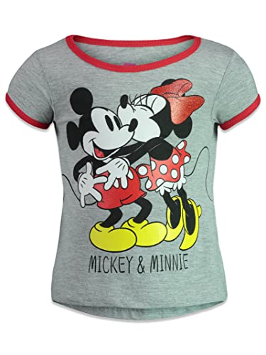 Disney Mickey Mouse Minnie Mouse Little Girls 4 Pack T-Shirts 6-6X