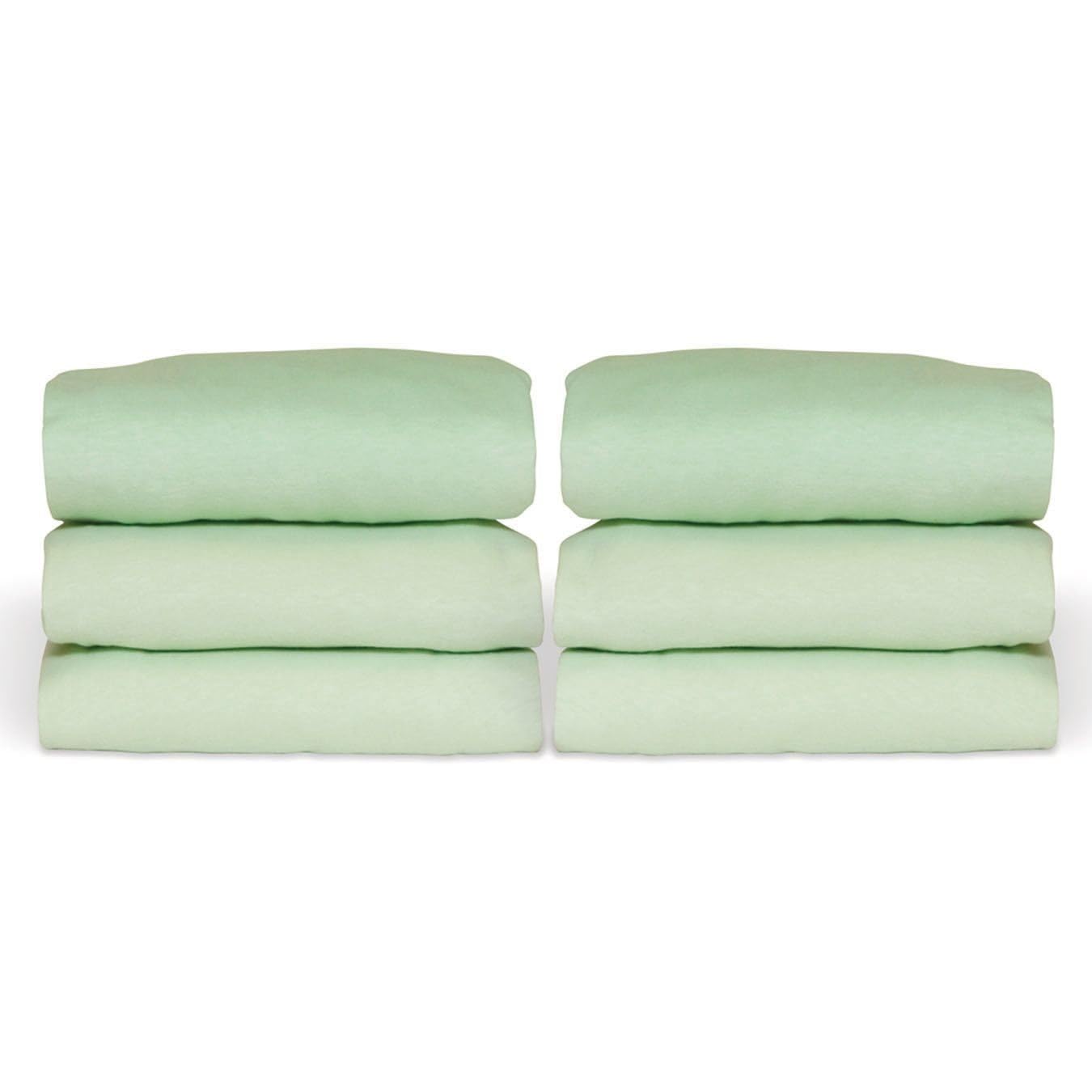FoundationsA SafeFita, Fitted Crib Sheet for Compact Mattress, Mint (Pack of 6)