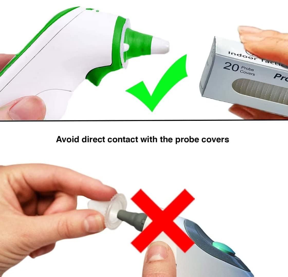 Happy-house 200 Counts Ear Thermometer Probe Covers Refill Caps Lens Filters for All Braun Thermometer Models Thermometers, Disposable Covers for Digital Ear Thermometers