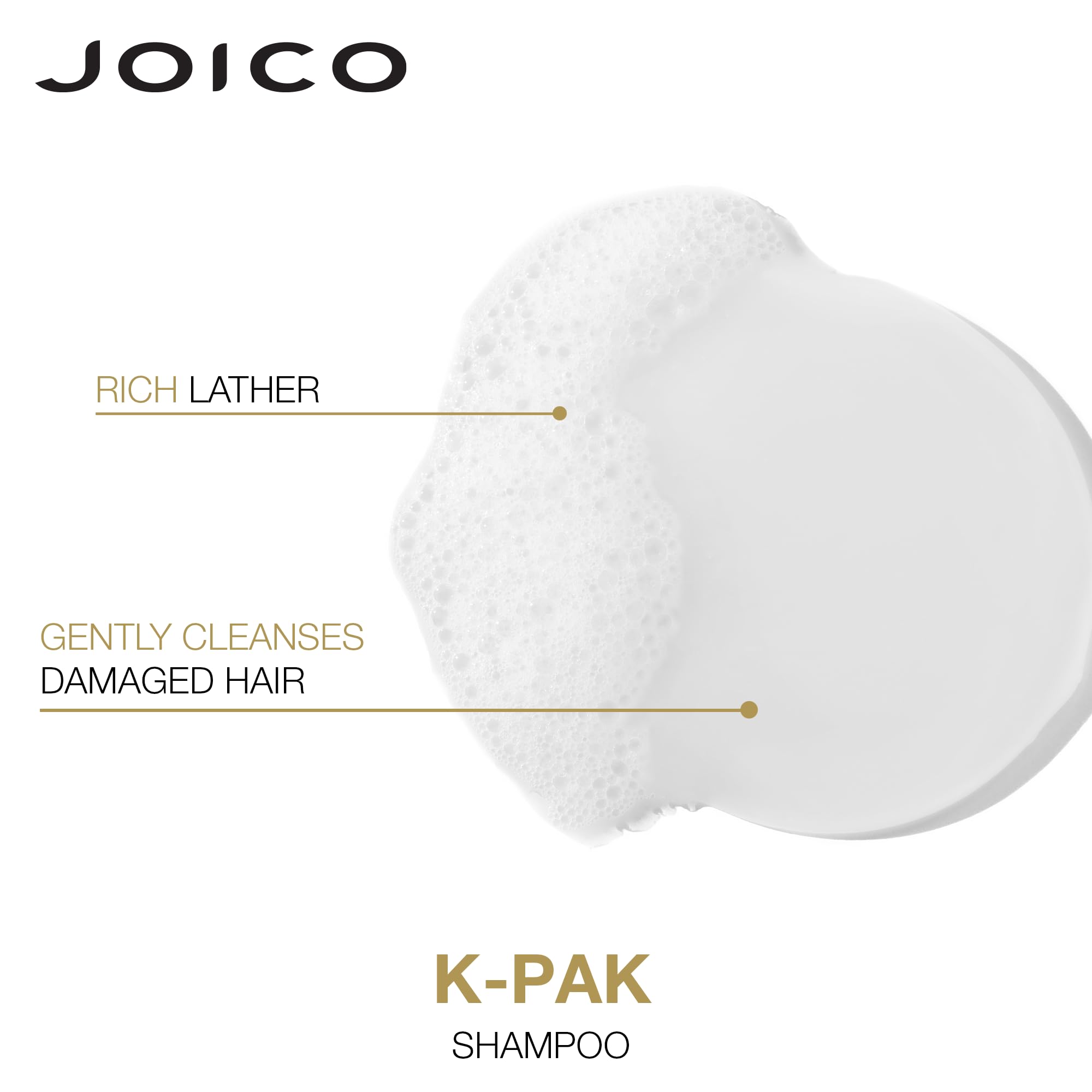 Joico K-PAK Daily Reconstructing Shampoo | For Damaged Hair | Repair & Prevent Breakage | Boost Shine | With Keratin & Guajava Fruit Extract | 10.1 Fl Oz