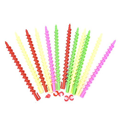 Coobar 35Pcs Plastic Barber Hairdressing Spiral Hair Perm Rod Salon Tool Durable
